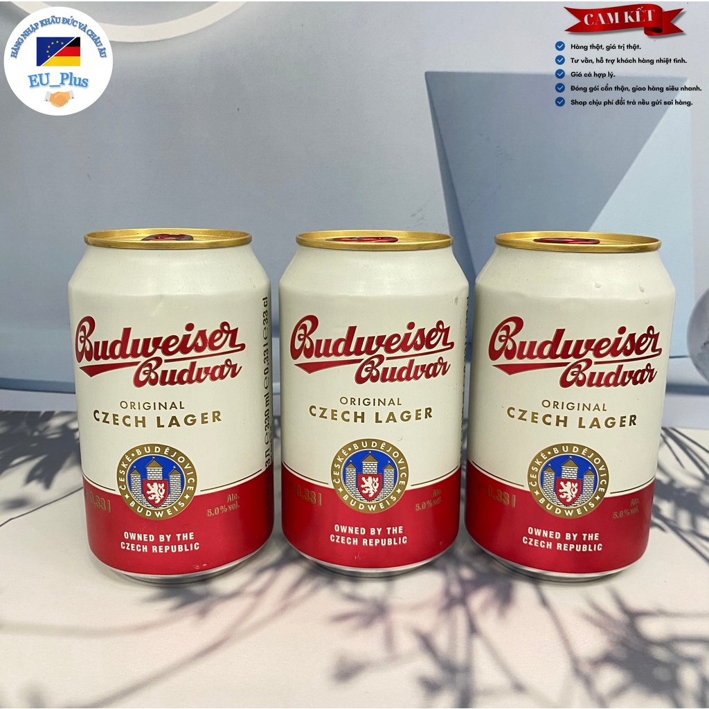 Bia Budweiser Budvar 500ml/330ml Tiệp | Shopee Việt Nam