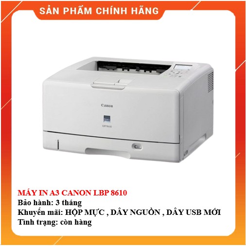 MÁY IN A3 CANON LBP 8610 KÈM HỘP MỰC , DÂY NGUỒN , DÂY USB MỚI AALO.VN ...