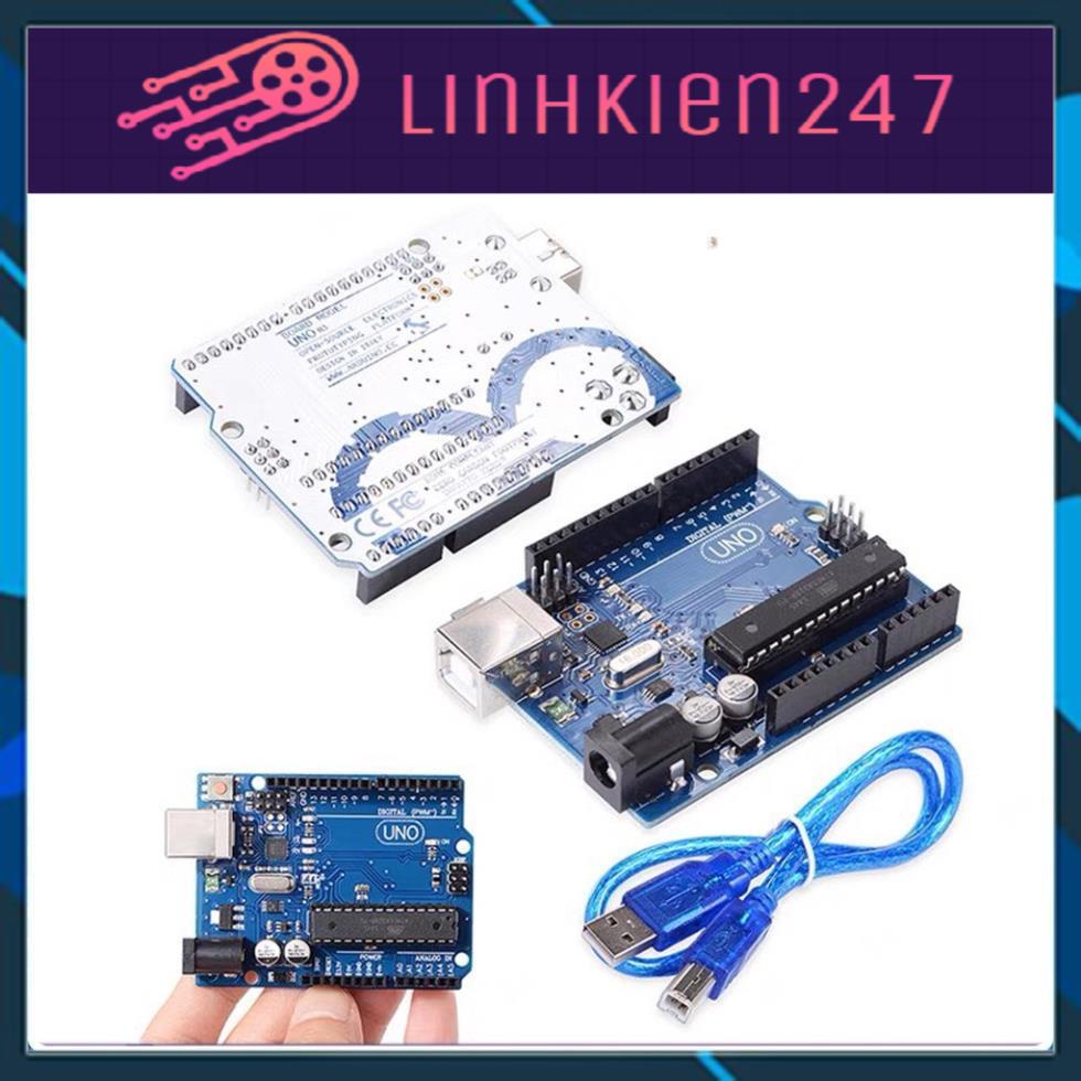 kit học tập arduino uno R3 atmega16u2/ CH340 bảo hành 6 tháng kèm cáp ...