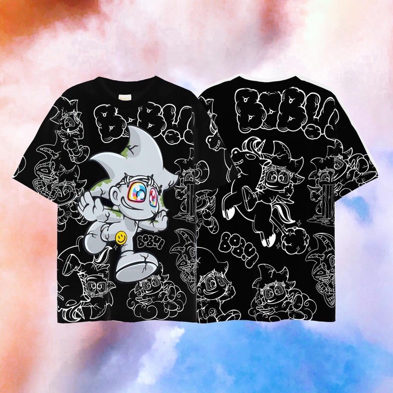 BOBUI BEBIBO OVERPRINT TEE/ BLACK | Shopee Việt Nam