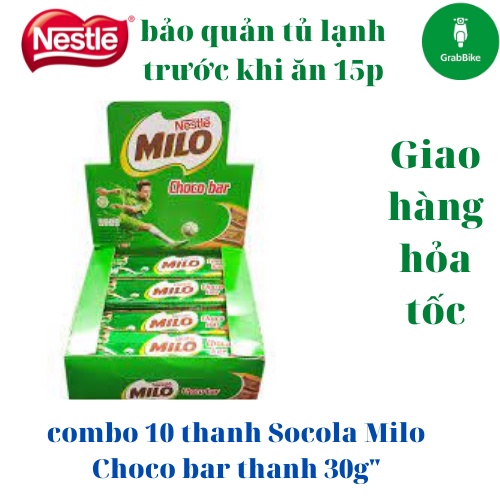 Combo 10 thanh Socola Milo Choco bar thanh 30g hàng nhập khẩu date mới ...