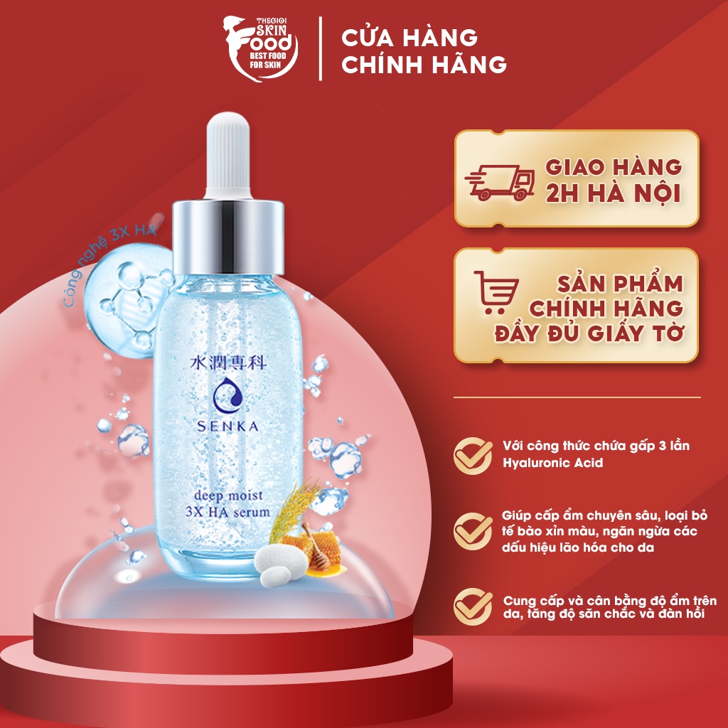 Tinh Chất Dưỡng Ẩm Và Ngừa Lão Hóa Senka Deep Moist 3X HA Serum 30ml ...