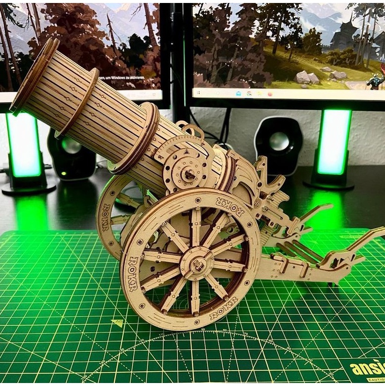 Mô Hình Gỗ 3D Lắp Ráp ROBOTIME ROKR Epic War Wheeled Siege Artillery ...