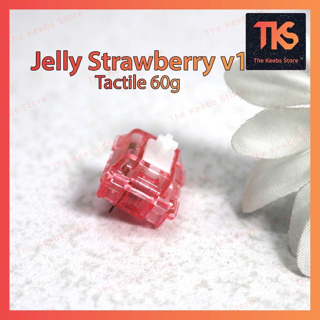 Jelly Strawberry v1 | Jelly Dâu v1 | Tactile 60g | công tắc bàn phím cơ ...