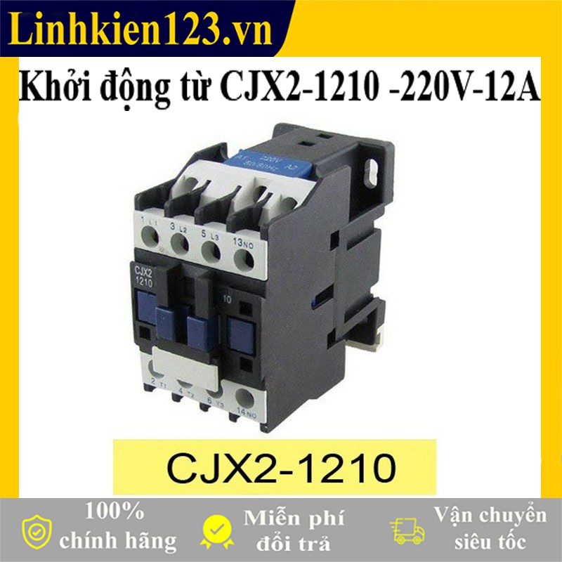 Khởi động từ AC contactor CJX2-1210/1201 -220V-12A | Shopee Việt Nam