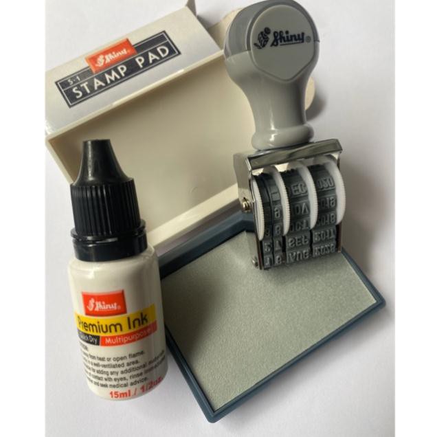 Dấu đóng ngày tháng năm Shiny Dater Stamp D5 kèm khay S1, giá có VAT ...