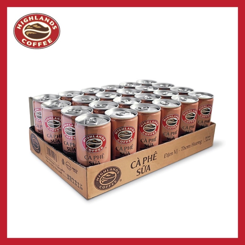 [Hsd:12/2023]THÙNG 24 lon cà phê HIGHLANDS COFFEE 235ml | Shopee Việt Nam