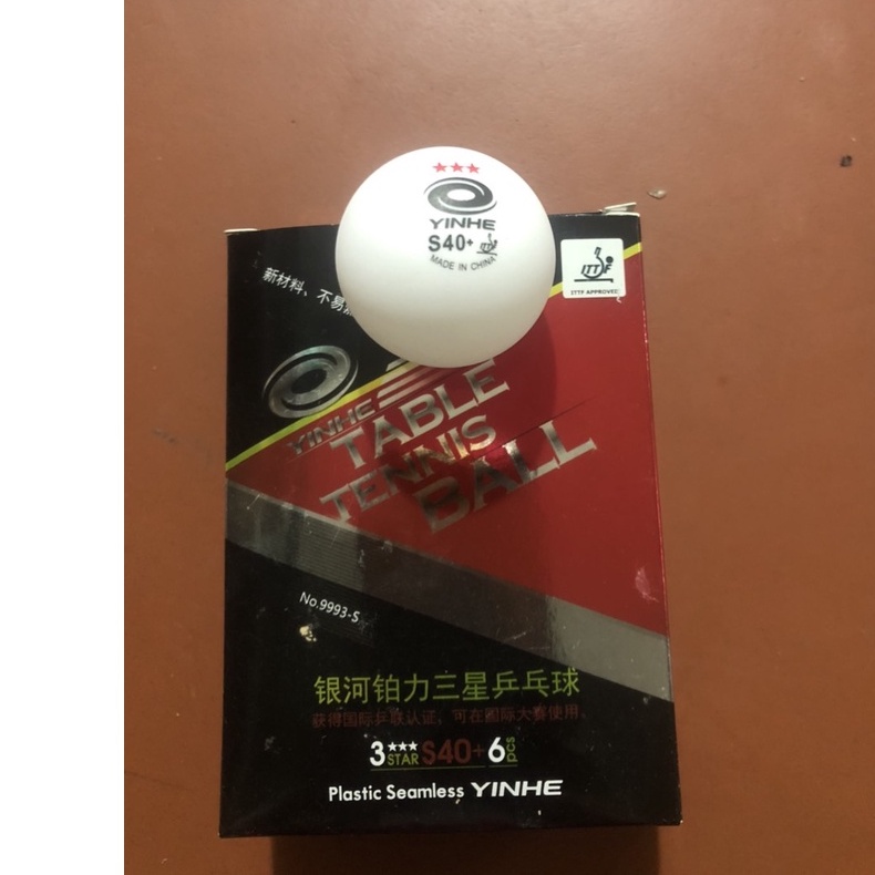 (giá sỉ) Quả bóng bàn Yinhe 3 sao màu đỏ H40+ Hộp 6 quả dùng cho thi ...