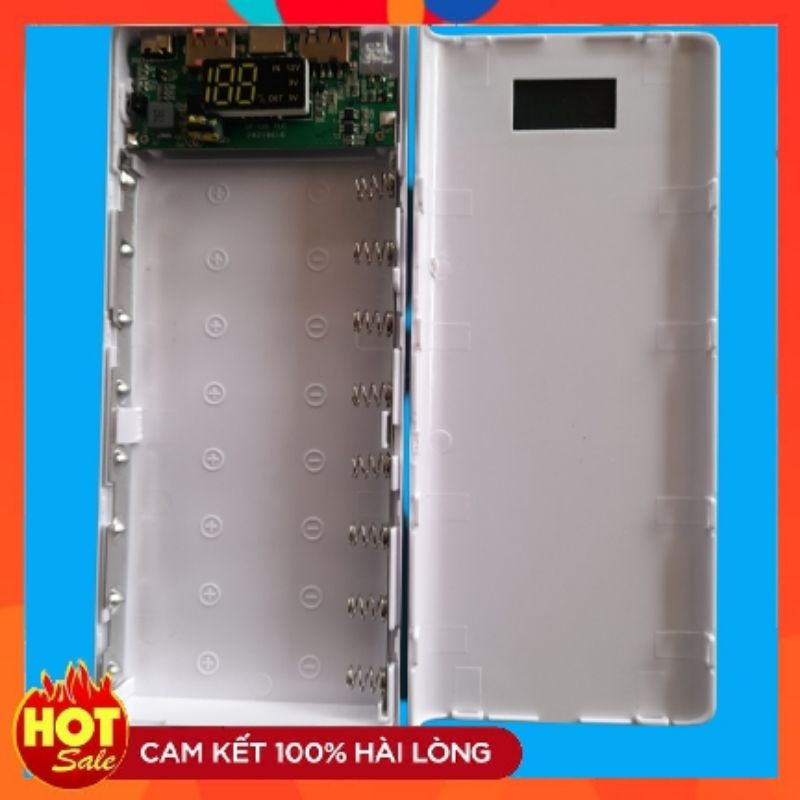 Box sạc dự phòng vỏ nhựa 8 pin 18650 hỗ trợ sạc nhanh 3.0 loại 1 đèn ...