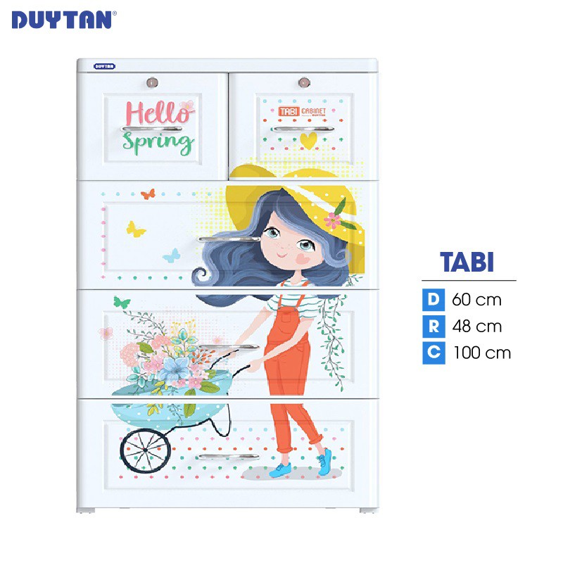 Tủ nhựa DUY TÂN Tabi 4 tầng 5 ngăn (60 x 48 x 100 cm) - 41590 - Giao ...