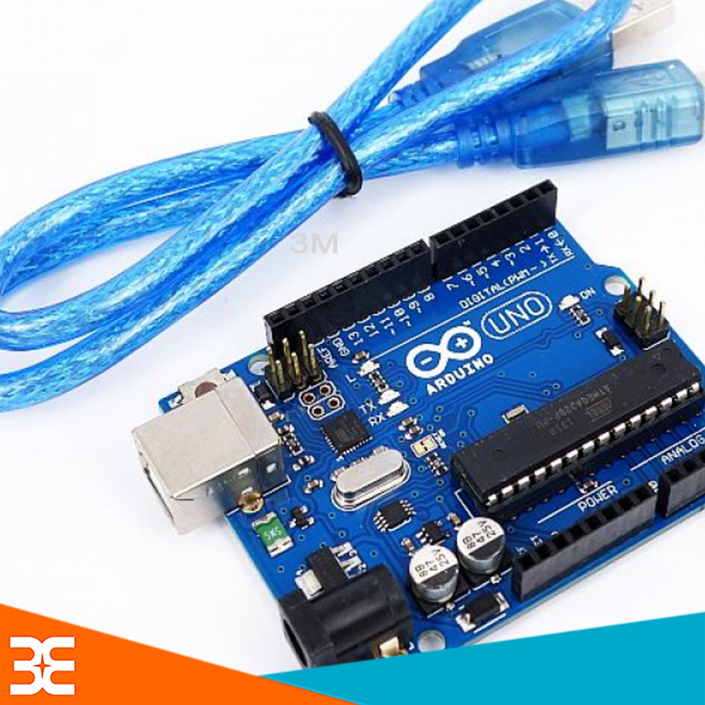 KIT Arduino Uno R3 Atmega 328P Chíp Cắm Có Kèm Cáp | Shopee Việt Nam