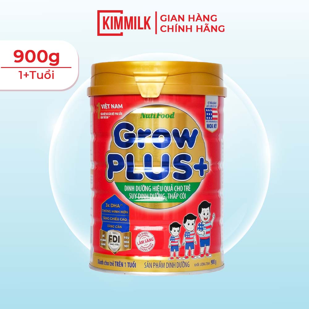 Sữa bột Nutifood Growplus đỏ chính hãng phát triển não bộ chiều cao cân ...