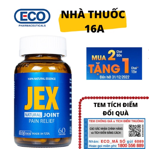 VIÊN UỐNG JEX MAX - CHÍNH HÃNG ECOGREEN - HỖ TRỢ GIẢM ĐAU KHỚP, TÁI TẠO SỤN KHỚP | Shopee Việt Nam