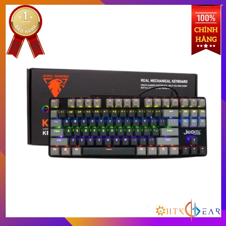 Bàn Phím cơ có dây JEDEL KL-103 TKL Chính hãng, chuyên Game ( 87 phím, Blue Switch, đèn nền Led ...