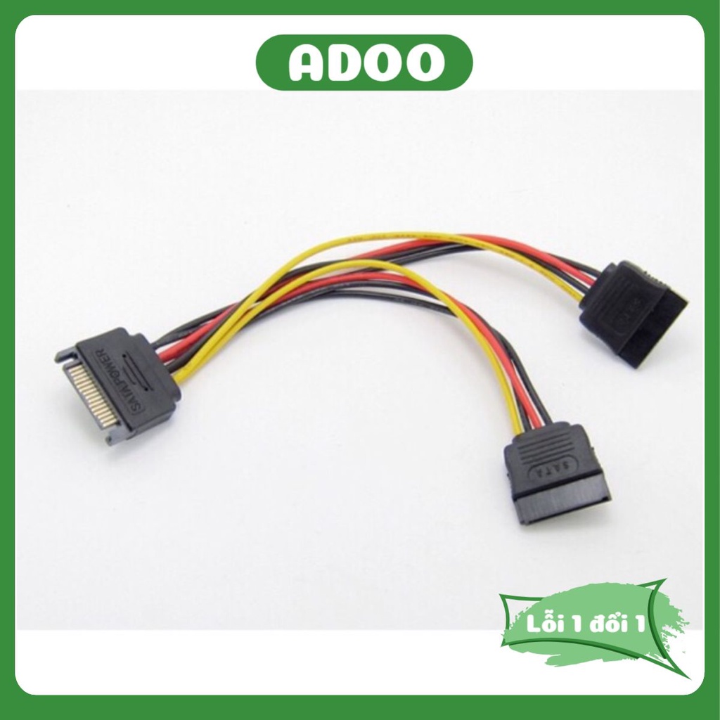 Giá siêu tốt Cáp chia nguồn sata 1 ra 2 dài 20cm Cáp sata 1-1 ADOO ...