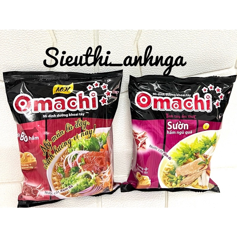 Mì Tôm Omachi Nước Cốt Sườn Hầm-Bò Hầm Gói 80g | Shopee Việt Nam