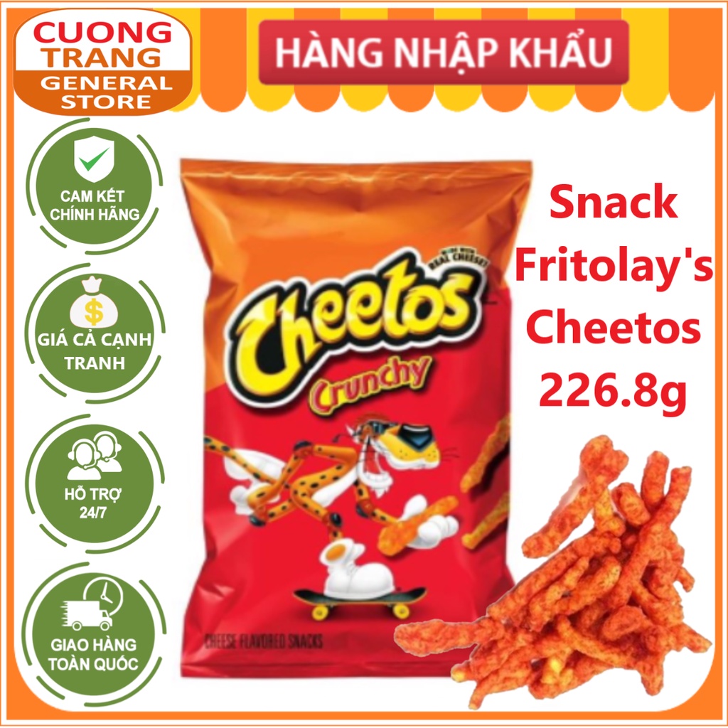 Snack Cheetos Crunchy 226.8g nhập khẩu Mỹ | Shopee Việt Nam