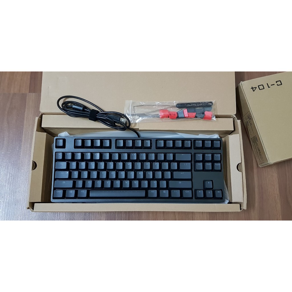 [RẺ VÔ ĐỊCH] Bàn phím cơ IKBC C87 và C104 bản 2019 Typeman màu đen led xanh băng, keycap thick ...
