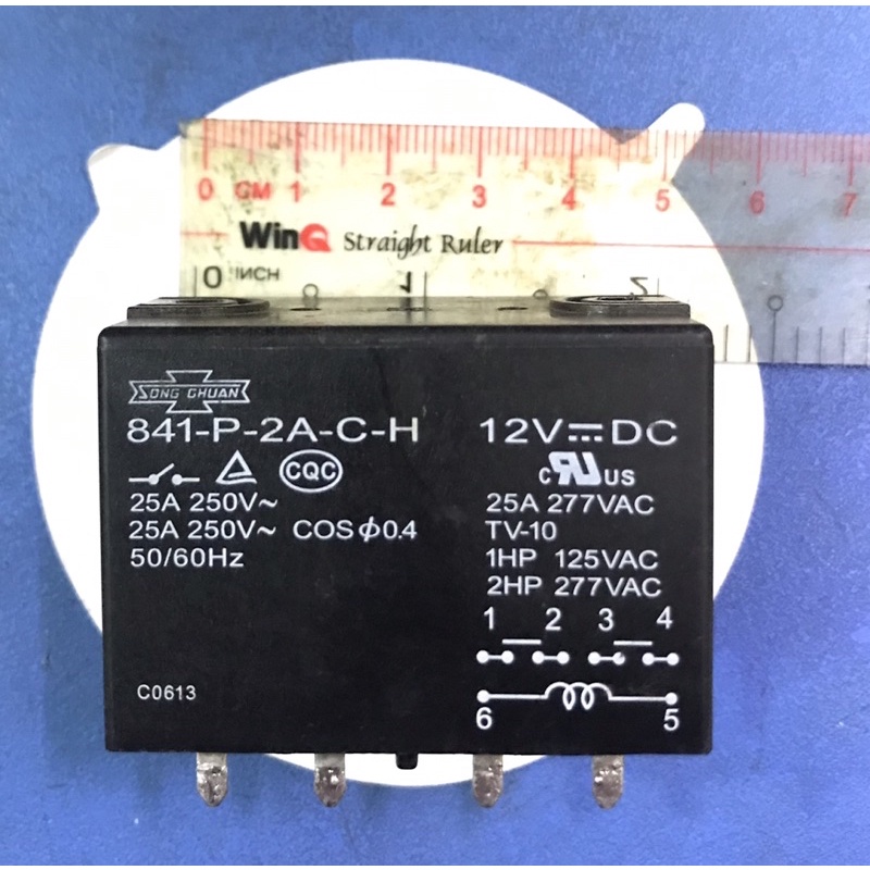 Relay / Rơle / Rờ le / SONG CHUAN / 841-P-2A-C-H /12V DC / 6 Chân / 25A ...