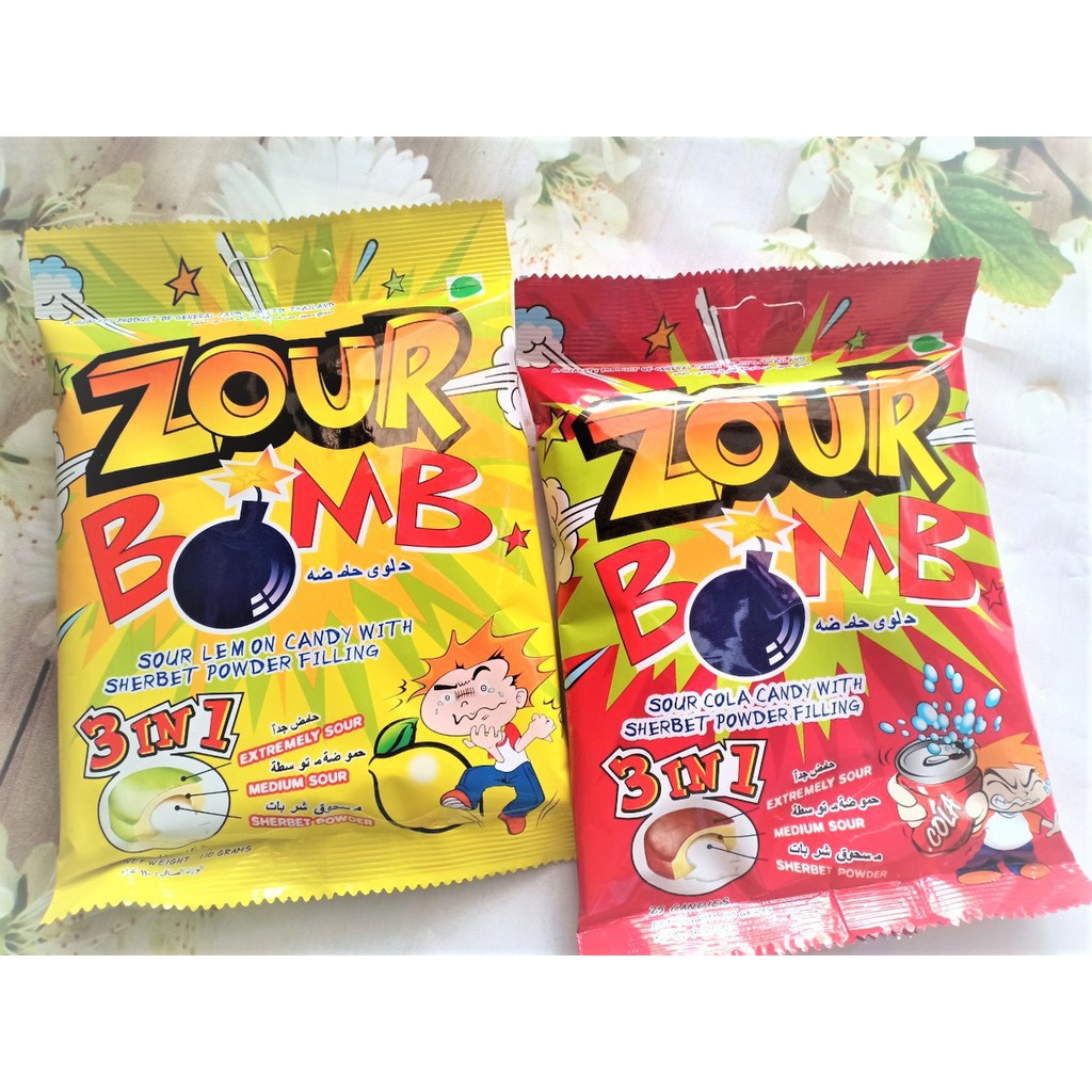Kẹo Chua Zour Bomb 3in1 Thái Lan 110g (Vị Chanh/Vị Cola) | Shopee Việt Nam