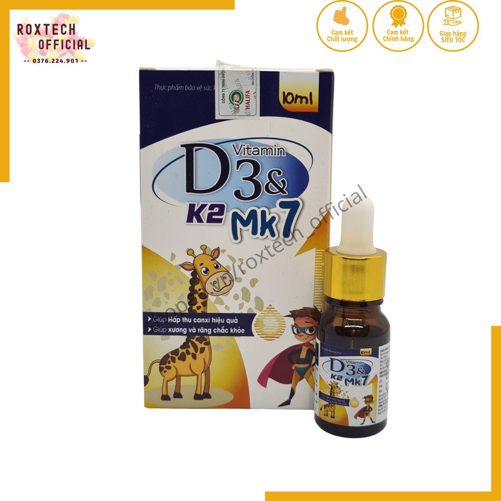 Vitamin D3 & K2 MK7 - 10ml (Lọ) | Shopee Việt Nam