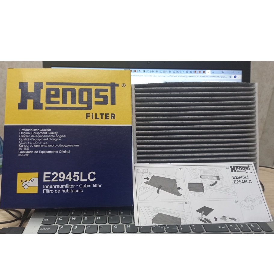 Mã Hengst E2945LC. Lọc gió điều hòa Cacbon cho Toyota Camry, Vios ...