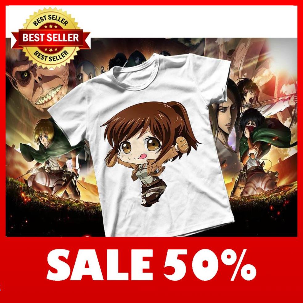 Áo thun Cotton Unisex - Anime - Attack on Titan - Ymir chibi | Shopee ...