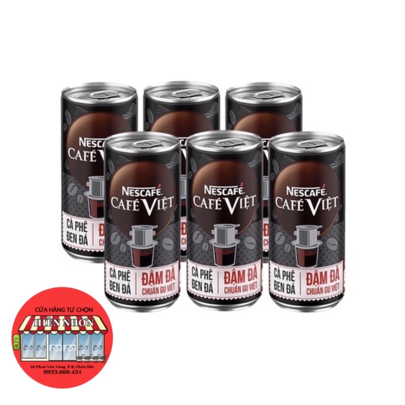 [Lốc 6 Lon] Cà phê đen NesCafé Café Việt 170ml | Shopee Việt Nam