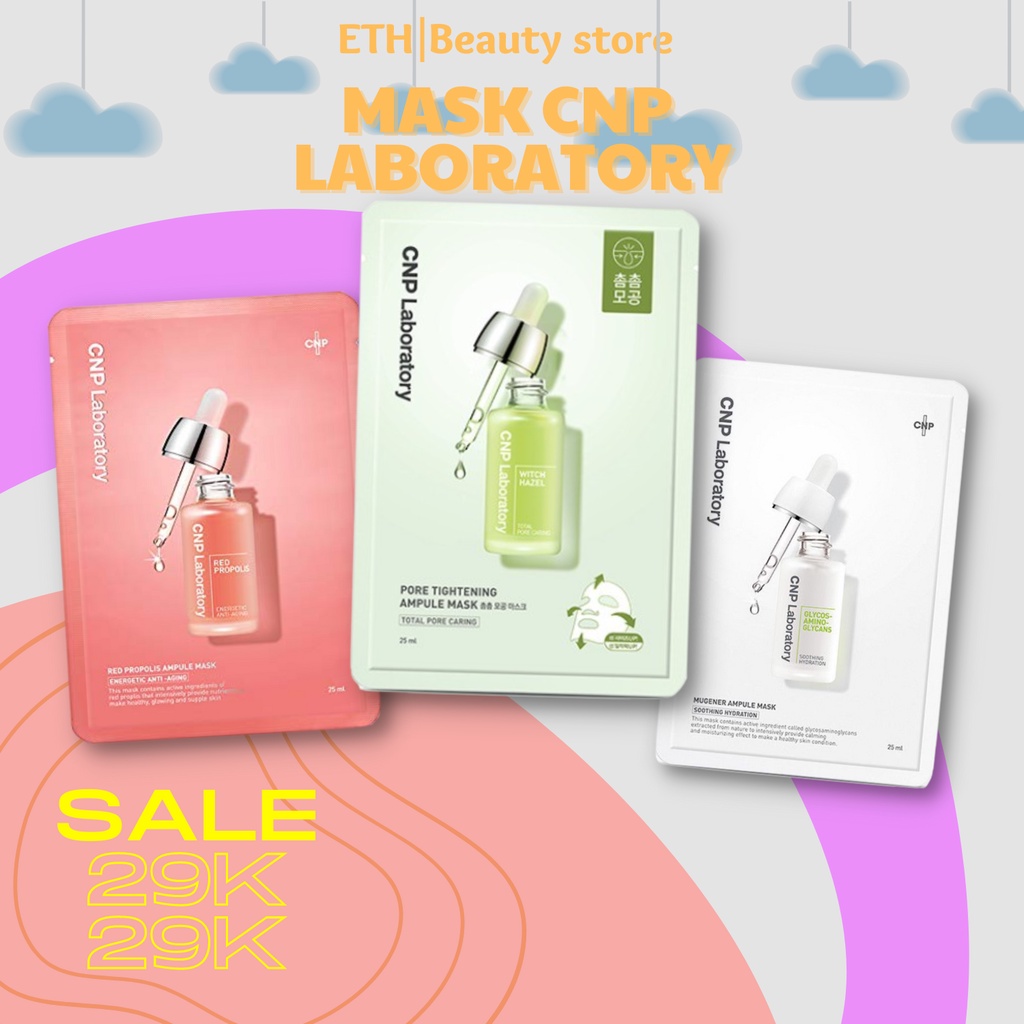 Mặt nạ dưỡng trắng CNP Laboratory Ampule Mask 25ml 3-loại / Mugener ...