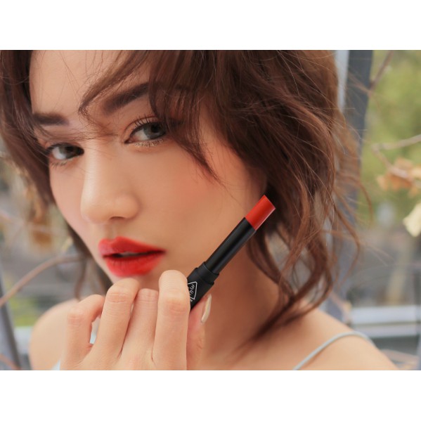 Son kem 3CE - SLIM VELVET LIP COLOR #FLUFFY RED | Shopee Việt Nam