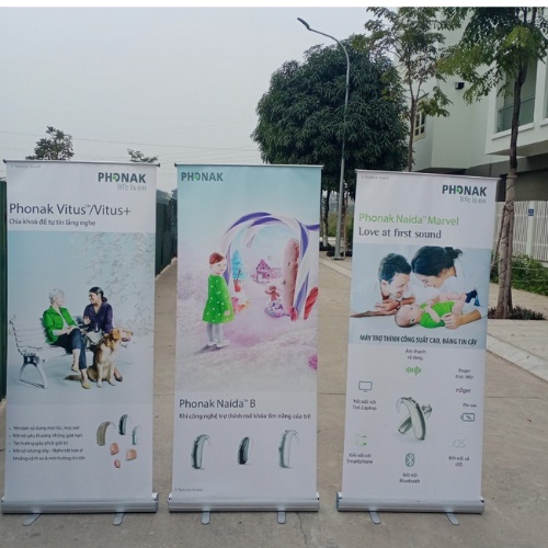 Standee Cuốn Nhôm Cao Cấp 0.6x1,6m - 0.8x2m, Khung standee cuốn nhôm ...