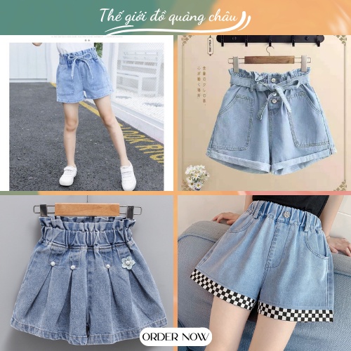 Quần Short Bò Trẻ Em Dành Cho Bé Gái Hàng Quảng Châu Cao Cấp Loại 1 HOT ...