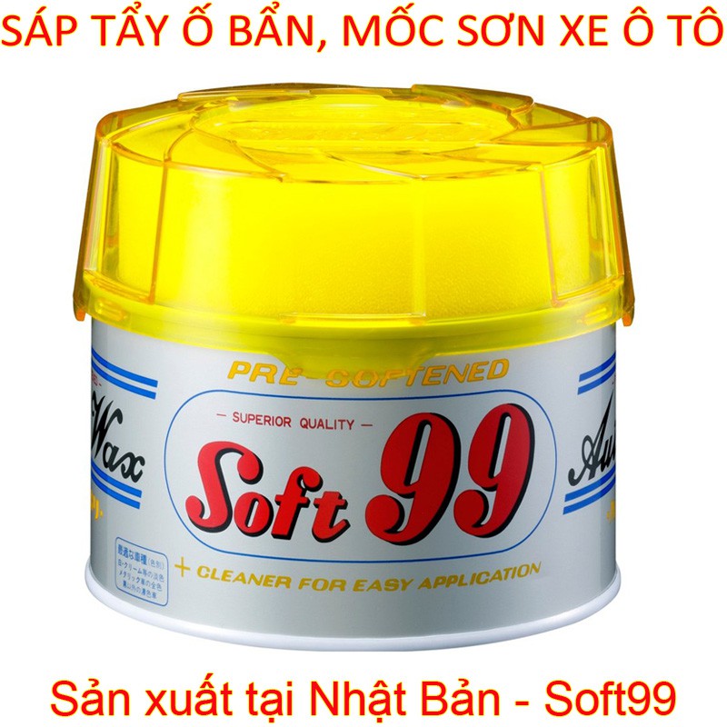 Sáp Tẩy Ố Bẩn Sơn Xe Ô Tô Hanneri Wax W-19 Soft99 | Japan | Shopee Việt Nam