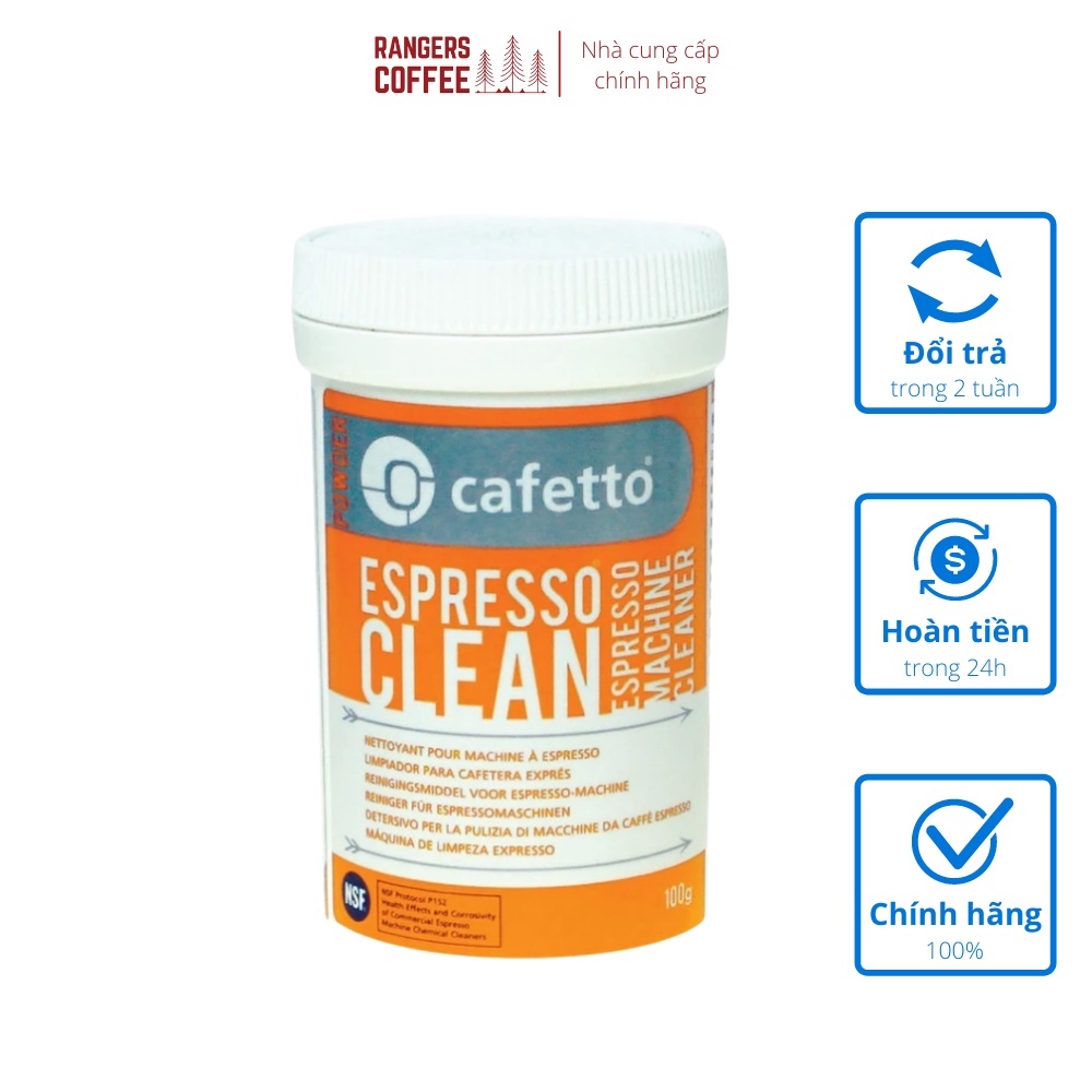 Thuốc vệ sinh máy pha cà phê Espresso Cafetto Espresso Clean, bột vệ sinh máy pha Espresso hộp ...