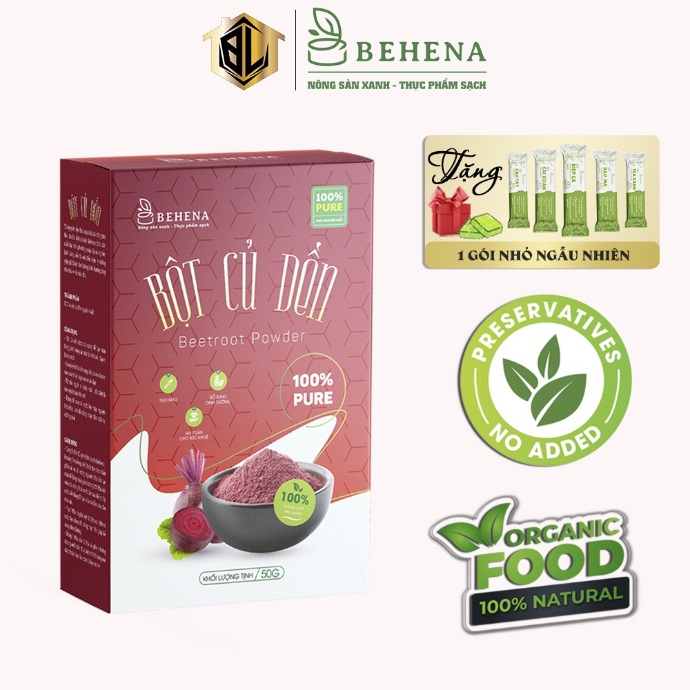 Bột củ dền Behena tạo màu làm bánh hộp 50gr | Shopee Việt Nam