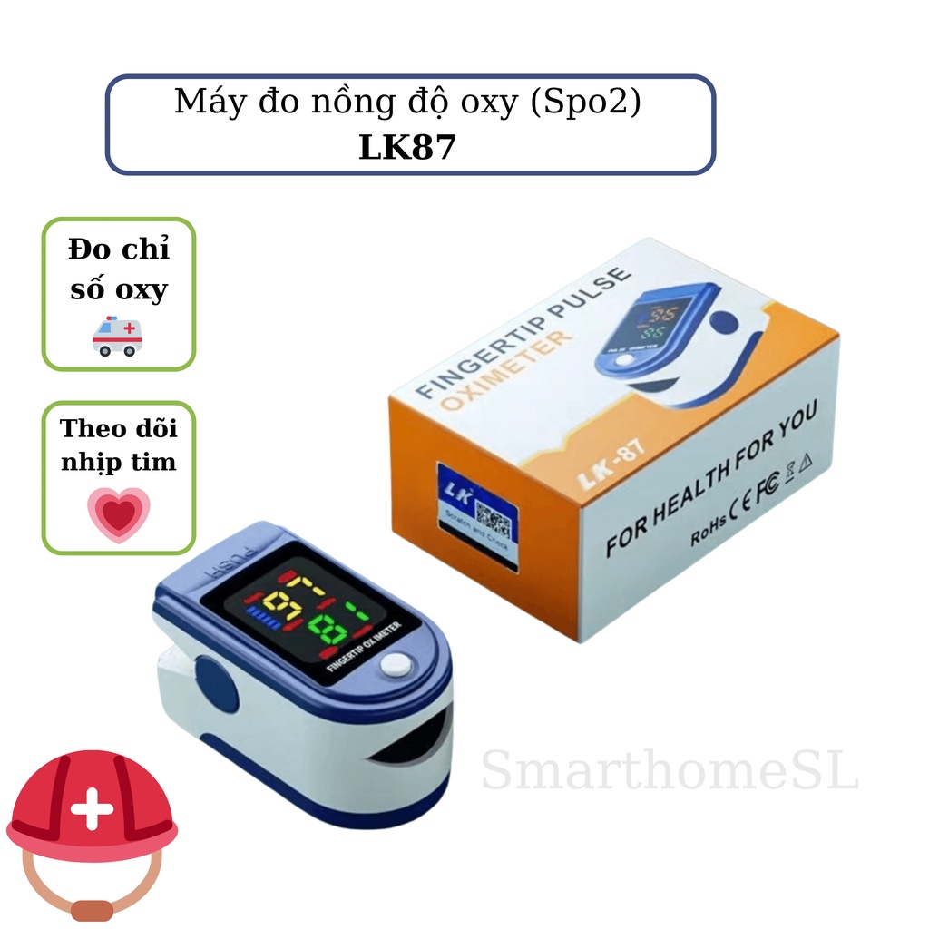 Máy đo nồng độ oxy pulse oximeter nồng độ oxy trong máu (Spo2), đo nhịp tim. Đo thông số chuẩn ...