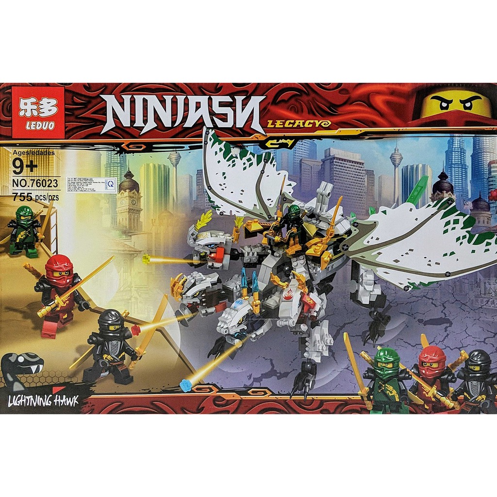 Đồ chơi LEGO NINJA - 755 miếng ghép - Lắp ráp Ninja rồng 3 đầu có cánh ...