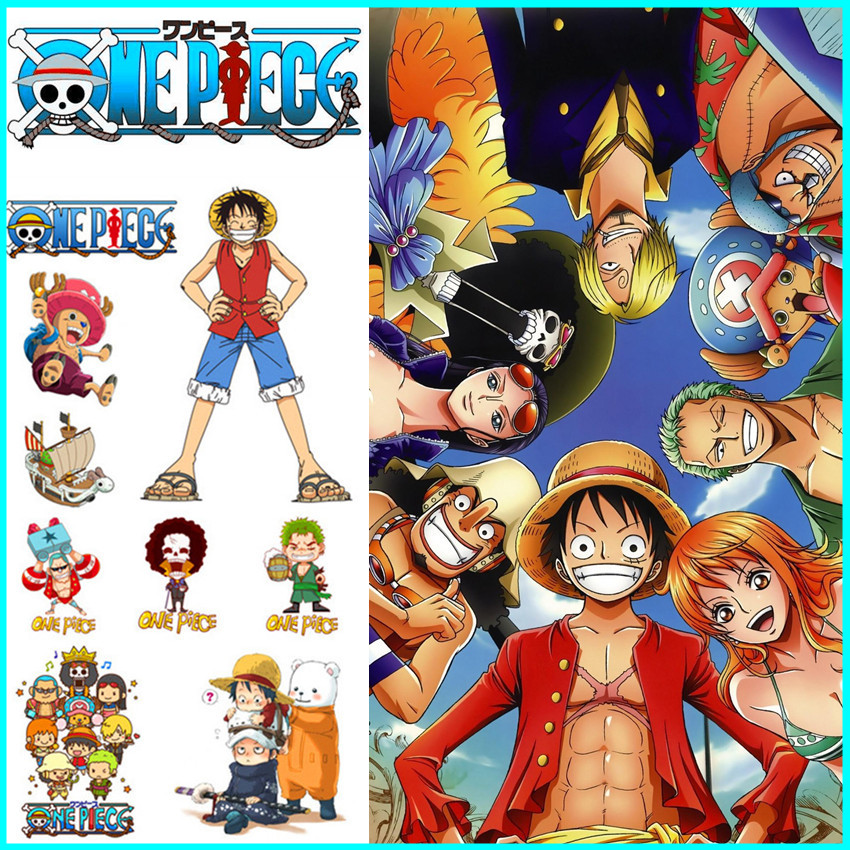 Miếng Dán Hình Xăm Tạm Thời mini one piece series 01 - anime 01 1 Tấm ...