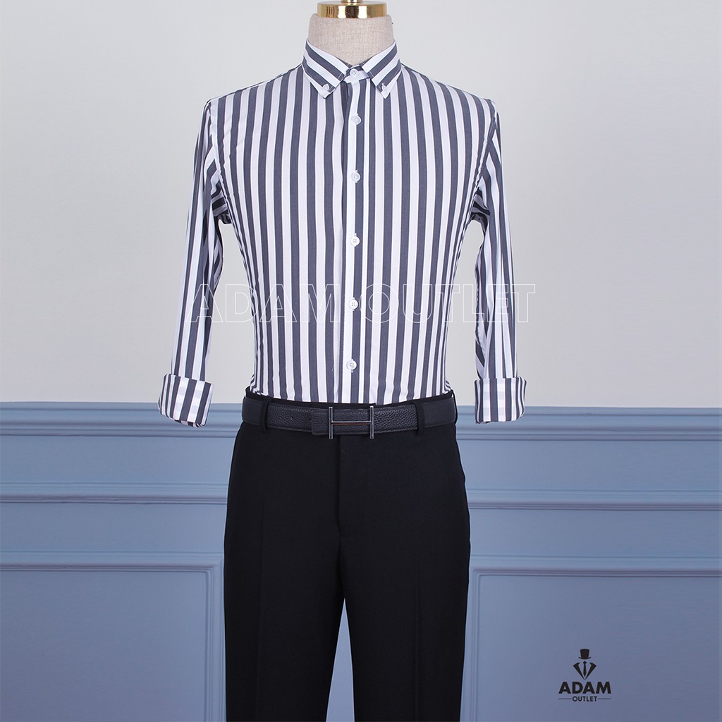 Sơ Mi kẻ xanh Adam Outlet | Shopee Việt Nam