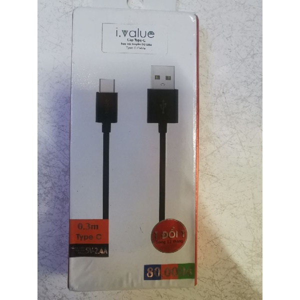 Cáp Type C 0,3m IValue | Shopee Việt Nam