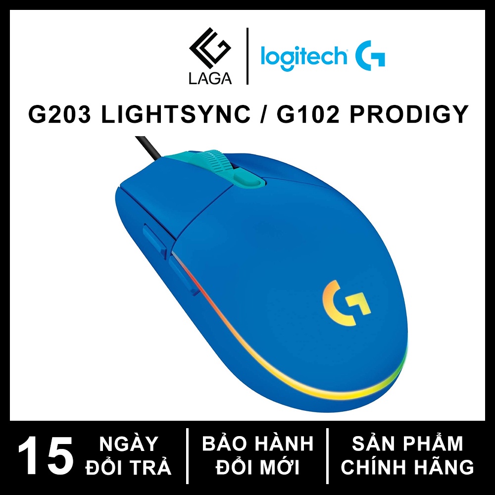 Chuột Gaming Logitech G203 Lightsync / G102 Prodigy RGB LED Gen 1 / Gen 2 | Shopee Việt Nam