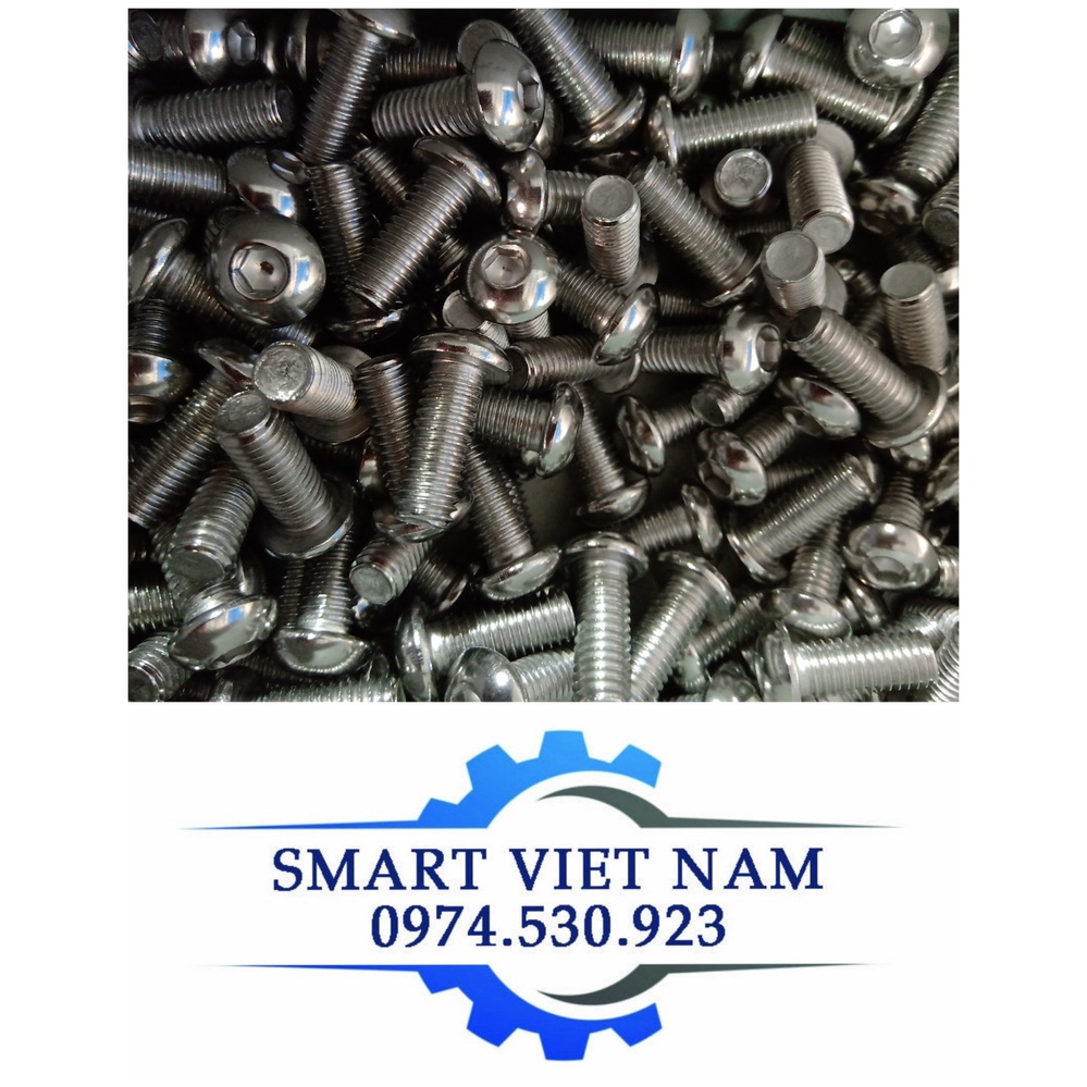 Bulong inox M5,lục giác chìm đầu cầu Combo 100 chiếc | Shopee Việt Nam