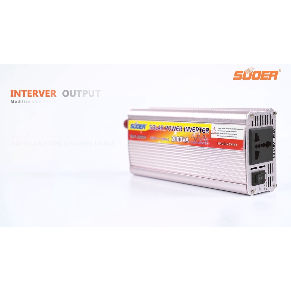 Bộ kích đện Inverter 12VDC ra 220VAC 2000VA SUDER | Shopee Việt Nam
