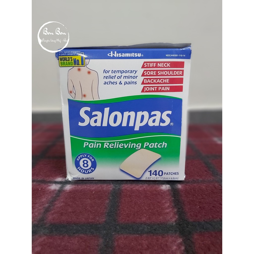 Miếng dán Salonpas Pain Relieving Patch 140 miếng | Shopee Việt Nam