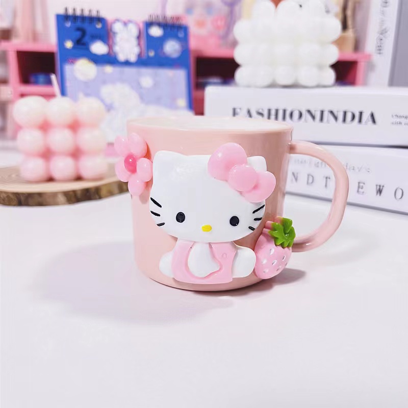 Ly Uống Nước / Đánh Răng cho Bé Kitty Doraemon Mickey Minnie | Shopee ...