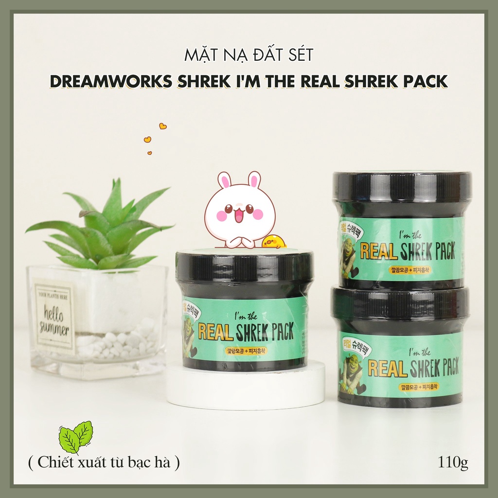 Mặt Nạ Đất Sét Bạc Hà Dreamworks I’m The Real Shrek Pack 110g | Shopee ...