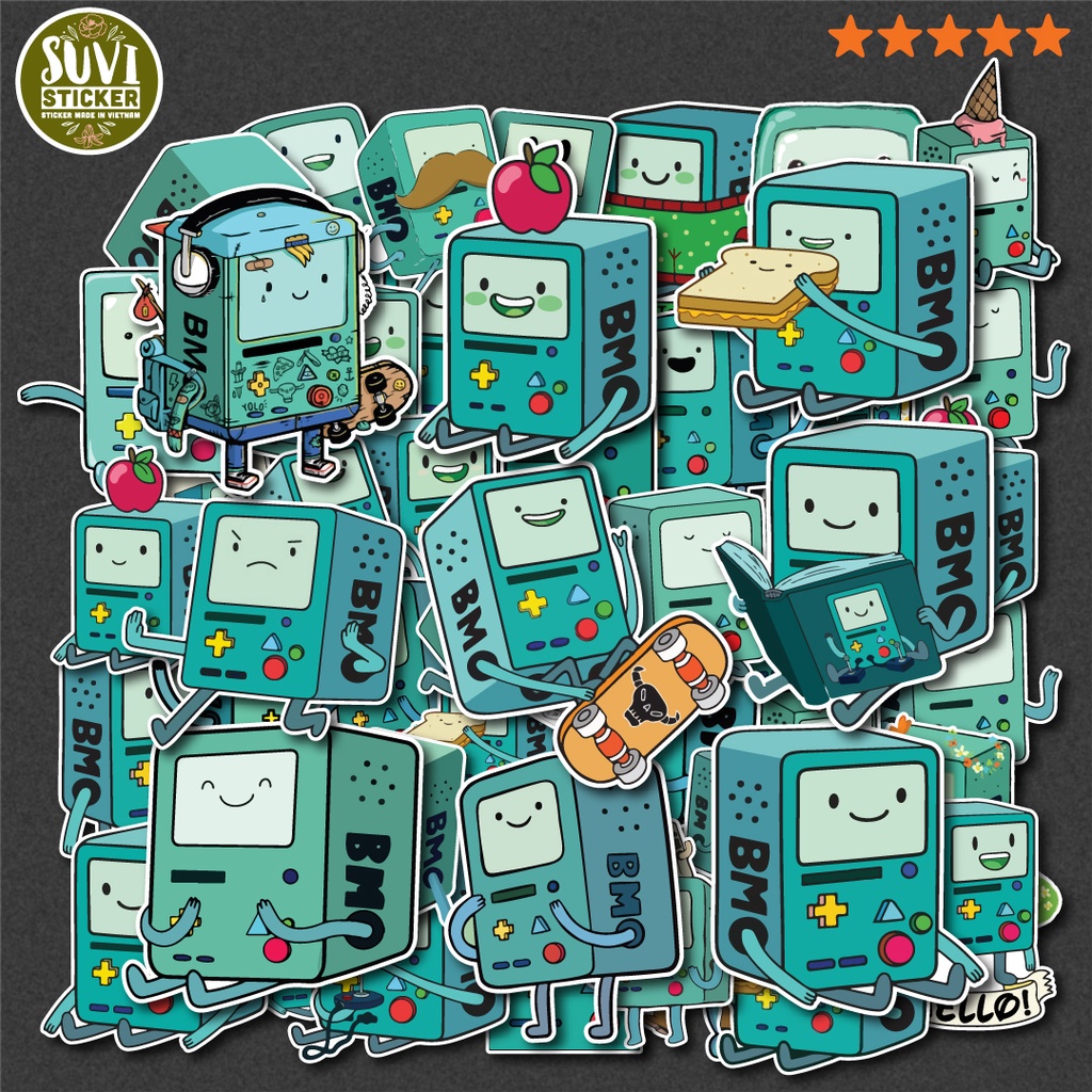 50 Sticker BMO chống nước sticker dán mũ bảo hiểm, laptop, điện thoại ...