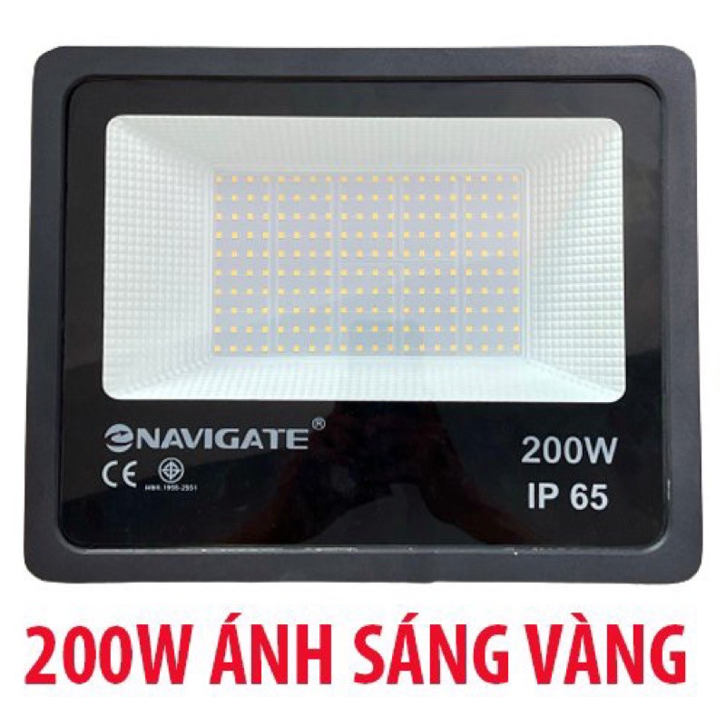 Đèn pha led 200W ánh sáng Vàng chuyên công trình ngoài trời, vỏ nhôm ...