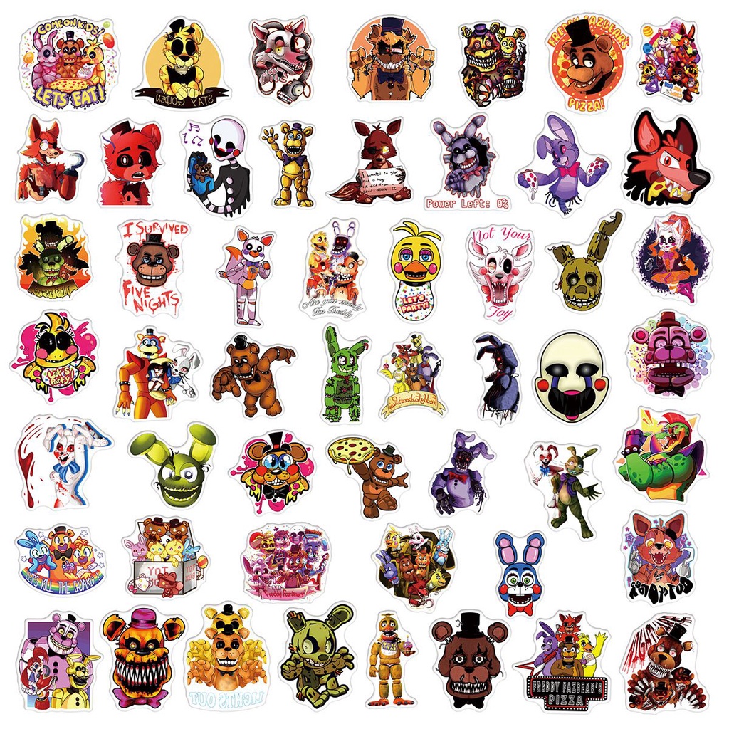3styles 50Pcs Five Nights at Freddy's FNAF Security Breach Graffiti ...