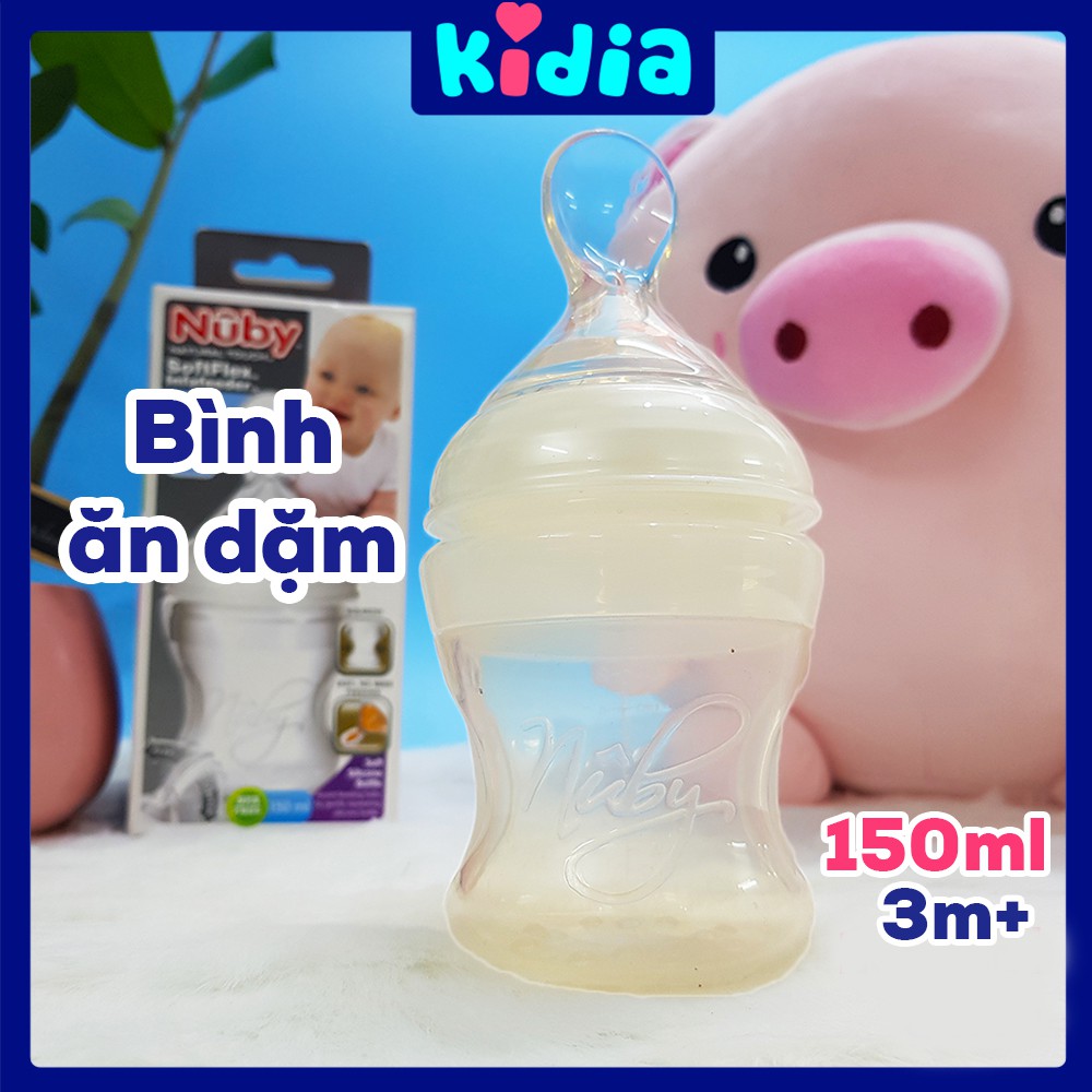 Bình ăn dặm, bón sữa Silicone đầu thìa Nuby 150ml cho bé (7067275 ...